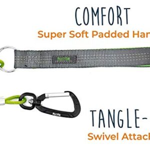 Mighty Paw Chew Proof Dog Leash - Six Foot Metal Cable Lead, Non Chewable Braided Cord with Padded Handle. Chew Resistant, Great for Large Dogs and Teething Puppies (Green)