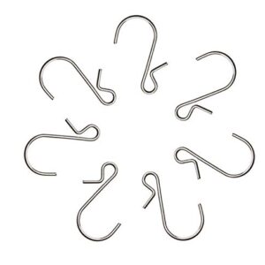 Mini Skater 30 Pcs 1.5 inch Length S Shaped Hanging Hooks Metal Small Silver Hangers with Storage Box for Home Kitchen Bedroom Office Christmas Tree Decorations