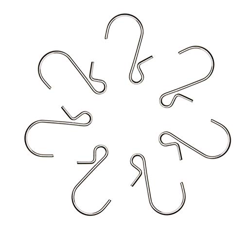 Mini Skater 30 Pcs 1.5 inch Length S Shaped Hanging Hooks Metal Small Silver Hangers with Storage Box for Home Kitchen Bedroom Office Christmas Tree Decorations