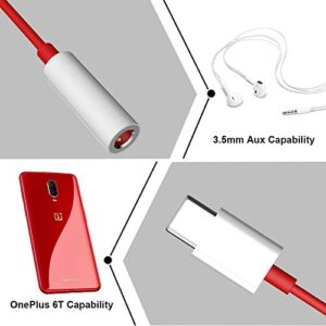 TITACUTE USB C to 3.5mm Aux Cable USB C to 3.5mm Female Adapter Type C to 3.5mm Audio Adapter Auxiliary Adapter Noise Cancelling Headphones Jack Converter Adapter for OnePlus 10T 8T 8 7T 9 10 Pro Nord