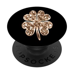 elegant four leaf clover, good luck symbol, 4 leaf clover popsockets popgrip: swappable grip for phones & tablets