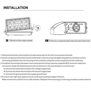 JMKMGL LED Wall Pack Light, 60W Full Cutoff Dusk to Dawn Outdoor Security Lights,5000K 7200lm 200-400W HPS/MH Replacement, Waterproof IP65 Commercial Industrial Lighting ETL DLC Listed 5-year Warranty