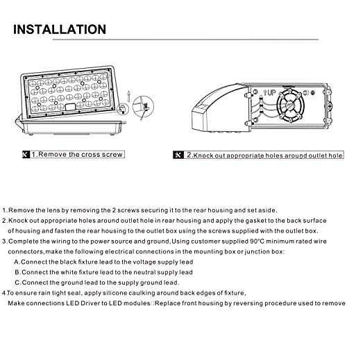 JMKMGL LED Wall Pack Light, 60W Full Cutoff Dusk to Dawn Outdoor Security Lights,5000K 7200lm 200-400W HPS/MH Replacement, Waterproof IP65 Commercial Industrial Lighting ETL DLC Listed 5-year Warranty