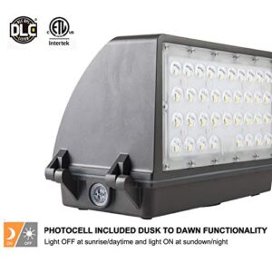 JMKMGL LED Wall Pack Light, 60W Full Cutoff Dusk to Dawn Outdoor Security Lights,5000K 7200lm 200-400W HPS/MH Replacement, Waterproof IP65 Commercial Industrial Lighting ETL DLC Listed 5-year Warranty