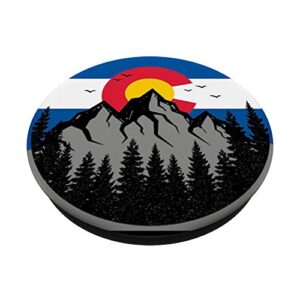 Colorado Rocky Mountains Coloradan State Flag PopSockets Swappable PopGrip