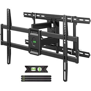 usx mount ul listed tv wall mount for 42"-80" tvs, fits 16" 18" or 24" studs, full motion bracket tilt swivel extension with dual articulating arms, max vesa 600x400mm, load 110lbs