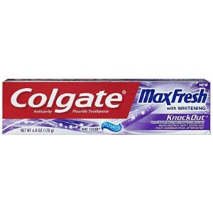 Colgate Max Fresh Toothpaste - KnockOut - With Odor Neutralizing Technology - Net Wt. 6 OZ (170 g) Per Tube - Pack of 3 Tubes