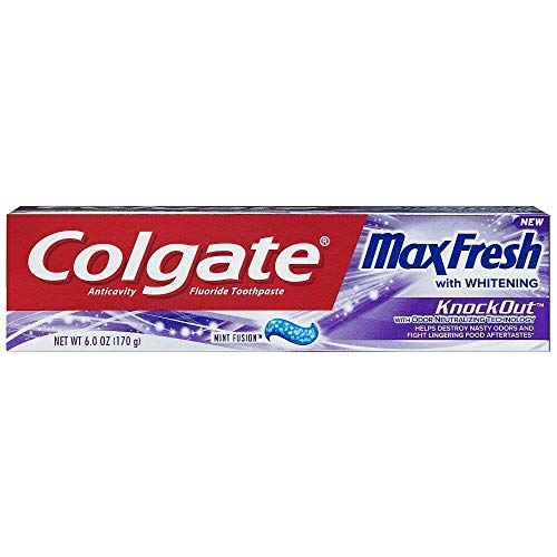 Colgate Max Fresh Toothpaste - KnockOut - With Odor Neutralizing Technology - Net Wt. 6 OZ (170 g) Per Tube - Pack of 3 Tubes