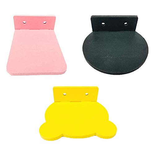 Oncpcare 3 Pcs Plastic Hamster Platform, Colourful Small Animals Stand, Decorating Little Gerbil Perch to Exercise, Funny DIY Plate Cage Accessories to Make a Different Ladder(Colour Random)