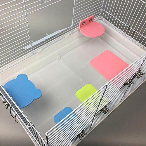 Oncpcare 3 Pcs Plastic Hamster Platform, Colourful Small Animals Stand, Decorating Little Gerbil Perch to Exercise, Funny DIY Plate Cage Accessories to Make a Different Ladder(Colour Random)