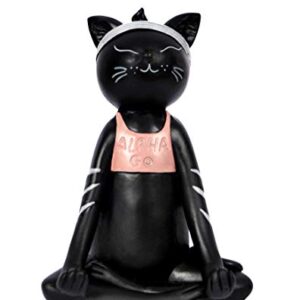 Alpha Go Cell Phone Holder, Yoga Black Cat Smartphone Stand, Dock, Cradle, Compatible with iPhone, All Android Smartphone Charging, Desktop Accessories Pal