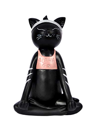 Alpha Go Cell Phone Holder, Yoga Black Cat Smartphone Stand, Dock, Cradle, Compatible with iPhone, All Android Smartphone Charging, Desktop Accessories Pal