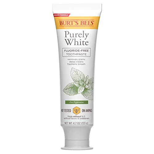 Burt's Bees, Toothpaste Fluoride Free Purely White Zen oz, Peppermint, 4.7 Ounce