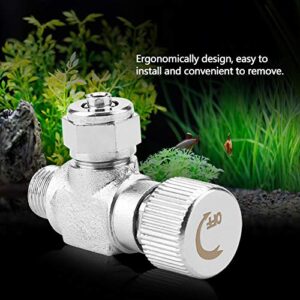 Needle Valve for Aquarium System CO2 Regulator Bubble Counter Fish Tanks Accessory (01# Single Head Micro-metering Valve for Gauge)