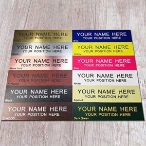 Personalized Office Name Plate 2"x 8" Customize Wall Door Sign NamePlate Adhesive Back