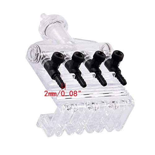 COMOK 4-Way Aquarium Air Check Flow Control Swtich Gang Valve