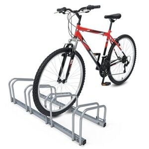 vounot bike stand floor 4 rack bike garage bicycle storage parking rack cycle organizer locking stand for indoor outdoor