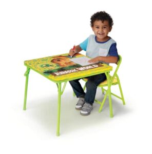 jurassic world table & chair set kids table, 20" l x 20" w x 16.4" h