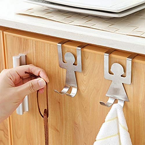 BeeSpring 2Pcs Stainless Steel Lovers Shaped Hook Ultra Strong Waterproof Hanger Rack Tool