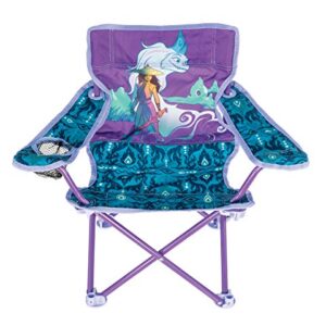 Disney Raya Camp Chair for Kids, Portable Camping Fold N Go Chair with Carry Bag