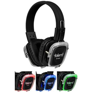 talent rf-309 silent disco 3 channel headphones with 3 color led (single pair)