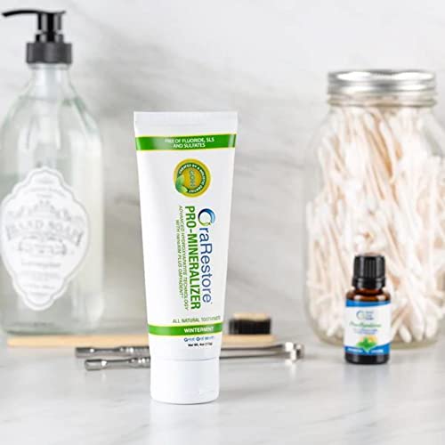 Pro-Mineralizer Toothpaste - Nano Hydroxyapatite & Enamel Support Toothpaste w/Xylitol Aloe Vera & Sea Salt - Anti Cavity & Fluoride Free NanoHydroxyapatite Toothpaste - Dentist Formulated Toothpaste