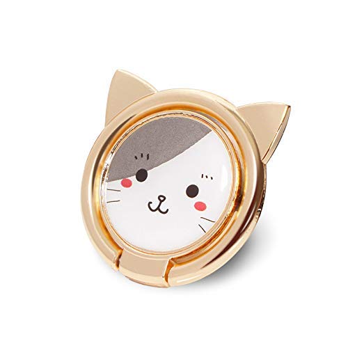 Alzcatek Finger Ring Stand 360 Degree Rotation, Thin Universal Phone Cute Cat Ring Holder Compatible with iPhone Xs, iPhone 78/78 Plus, Samsung, LG and Other Smartphones (Cat 1)