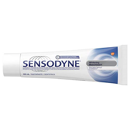 Sensodyne Sensitivity Toothpaste for Sensitive Teeth, Whitening Plus Tartar Control, 100ml (Pack of 3)