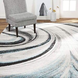 home dynamix modern abstract area rug, 7'9"x10'2" rectangle, mutli-blue