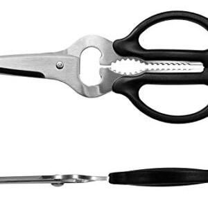 Seki Japan Multifunctional Kitchen Scissors, Stainless Steel Blade Soft Grip Shears for Left-handed