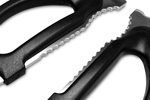 Seki Japan Multifunctional Kitchen Scissors, Stainless Steel Blade Soft Grip Shears for Left-handed