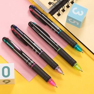 JOVITEC 24 Pack 4 in 1 Multicolor Retractable Pens 0.7 mm 4 Colors Gel Ink Ball Point Pens for Nurses Kids Supplies