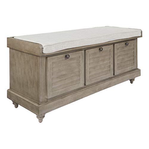 OSP Home Furnishings Dover Bench Antique Grey