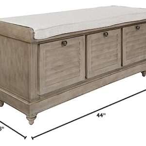 OSP Home Furnishings Dover Bench Antique Grey