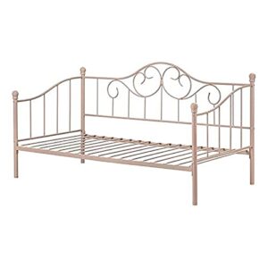 south shore savannah twin metal daybed (39"), pink blush