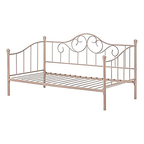 South Shore Savannah Twin Metal Daybed (39"), Pink Blush