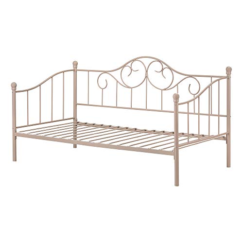 South Shore Savannah Twin Metal Daybed (39"), Pink Blush