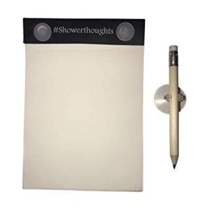 HealPT Waterproof Shower Notepad with Pencil - Shower Notebook with Waterproof Paper