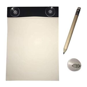 HealPT Waterproof Shower Notepad with Pencil - Shower Notebook with Waterproof Paper