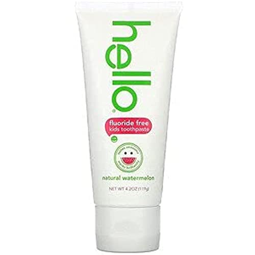 Hello Fluoride Free Natural Watermelon Toothpaste (Pack of 4)4