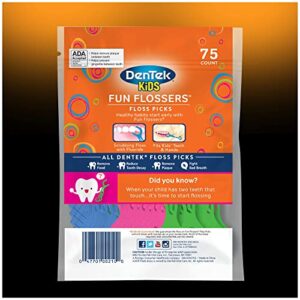 DenTek Kids Fun Flossers, Limited Edition Monster Flossers, 75 Count (Pack of 3)(Packaging May Vary)