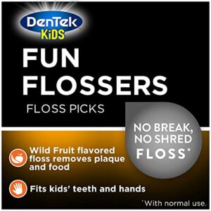 DenTek Kids Fun Flossers, Limited Edition Monster Flossers, 75 Count (Pack of 3)(Packaging May Vary)