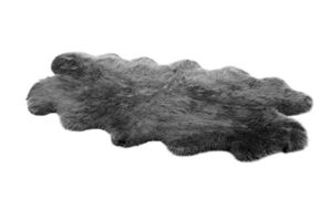 ugg sheepskin area rug 72" l x 48" w x 1" h grey