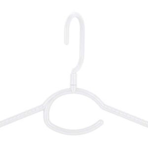 Woolite 5 Pack Swivel Neck Hangers, Good for Blouses, Pants, Dresses, White