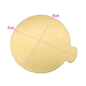 Poitemsic 3.15" Gold Disposable Mini Cake Boards Cardboard Cake Circles Base for Mousse Cupcake Dessert Displays Tray,100-Count