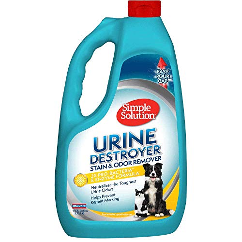 Simple Solution Urine Destroyer Enzymatic Cleaner | Pet Stain and Odor Remover with 2X Pro-Bacteria Cleaning Power | 17 Ounces