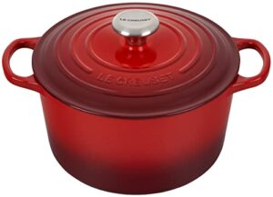 le creuset enameled cast iron signature deep round oven, 5.25qt., cerise