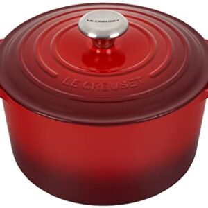 Le Creuset Enameled Cast Iron Signature Deep Round Oven, 5.25qt., Cerise