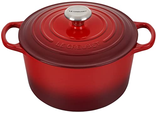 Le Creuset Enameled Cast Iron Signature Deep Round Oven, 5.25qt., Cerise