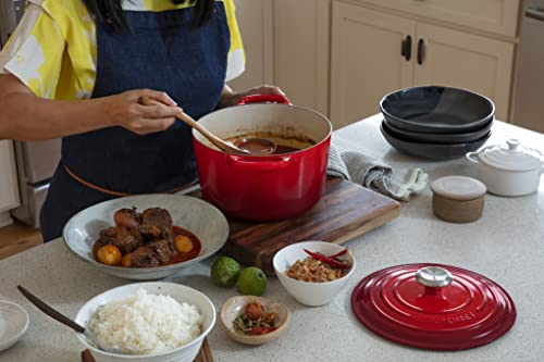 Le Creuset Enameled Cast Iron Signature Deep Round Oven, 5.25qt., Cerise